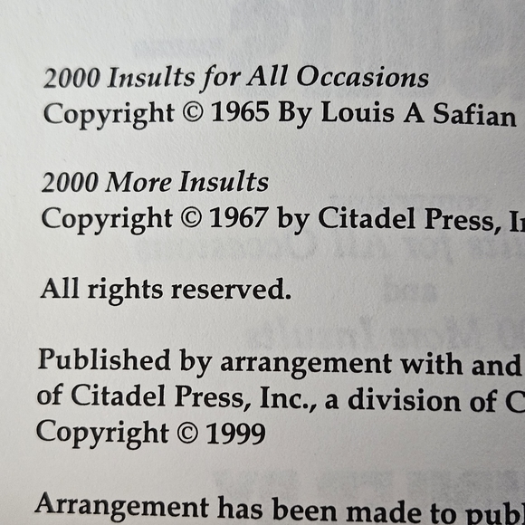 Accents | The Giant Book Of Insults 1999 Hardcover With Dust Jacket ...